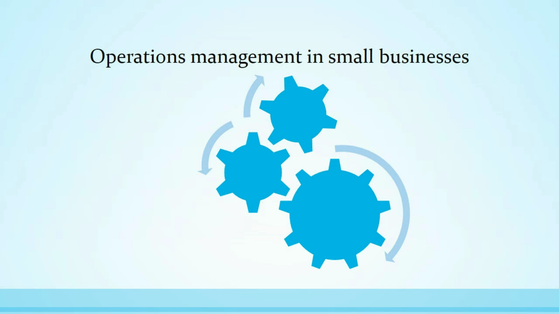 Let’s get started! – Small Business Operations